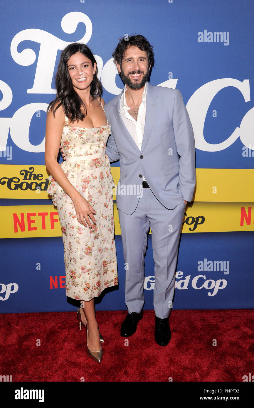 New York, USA. 21st Sept 2018. Monica Barbaro and Josh Groban attend ...