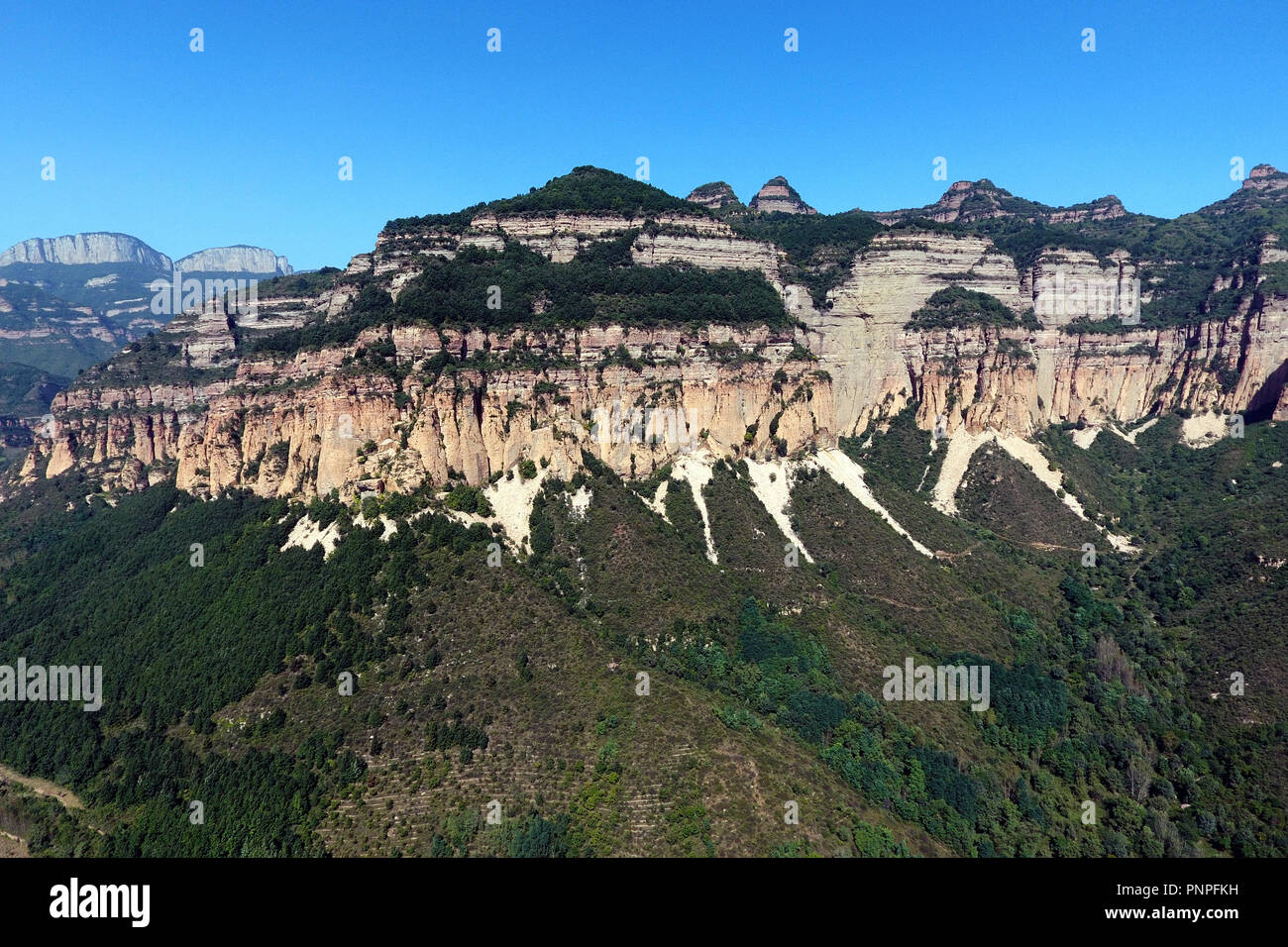 Licheng, China. 21st Sep, 2018. Aerial photo taken on Sept. 21, 2018 ...