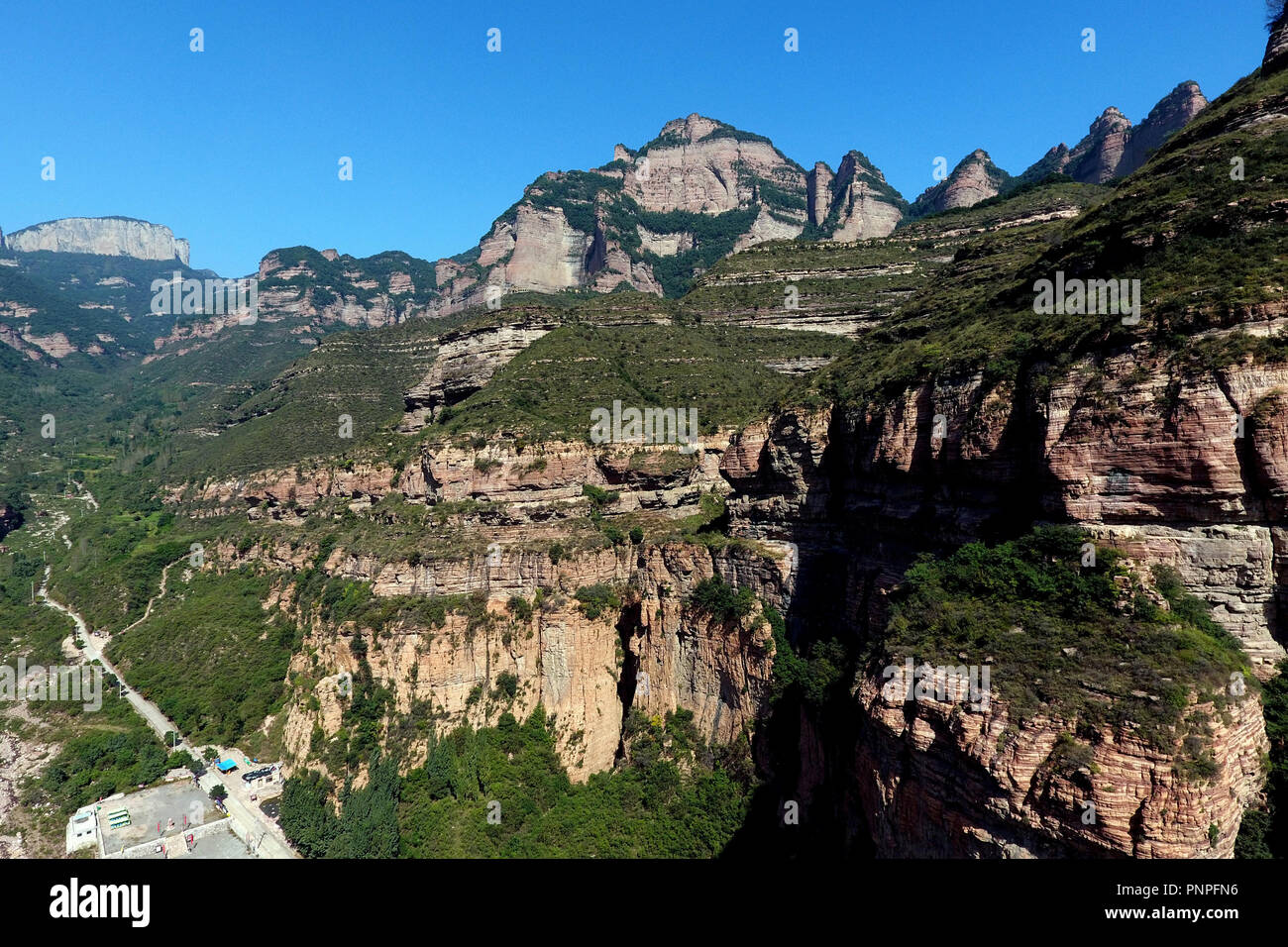 Licheng, China. 21st Sep, 2018. Aerial photo taken on Sept. 21, 2018 ...