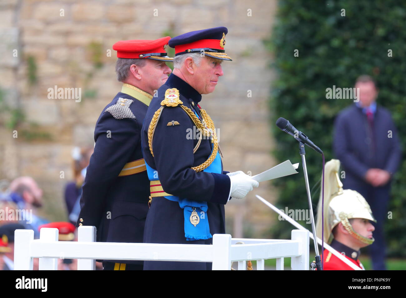 Leeds, UK. 22nd September 2018. Prince Charles visit to Bramham Park in ...