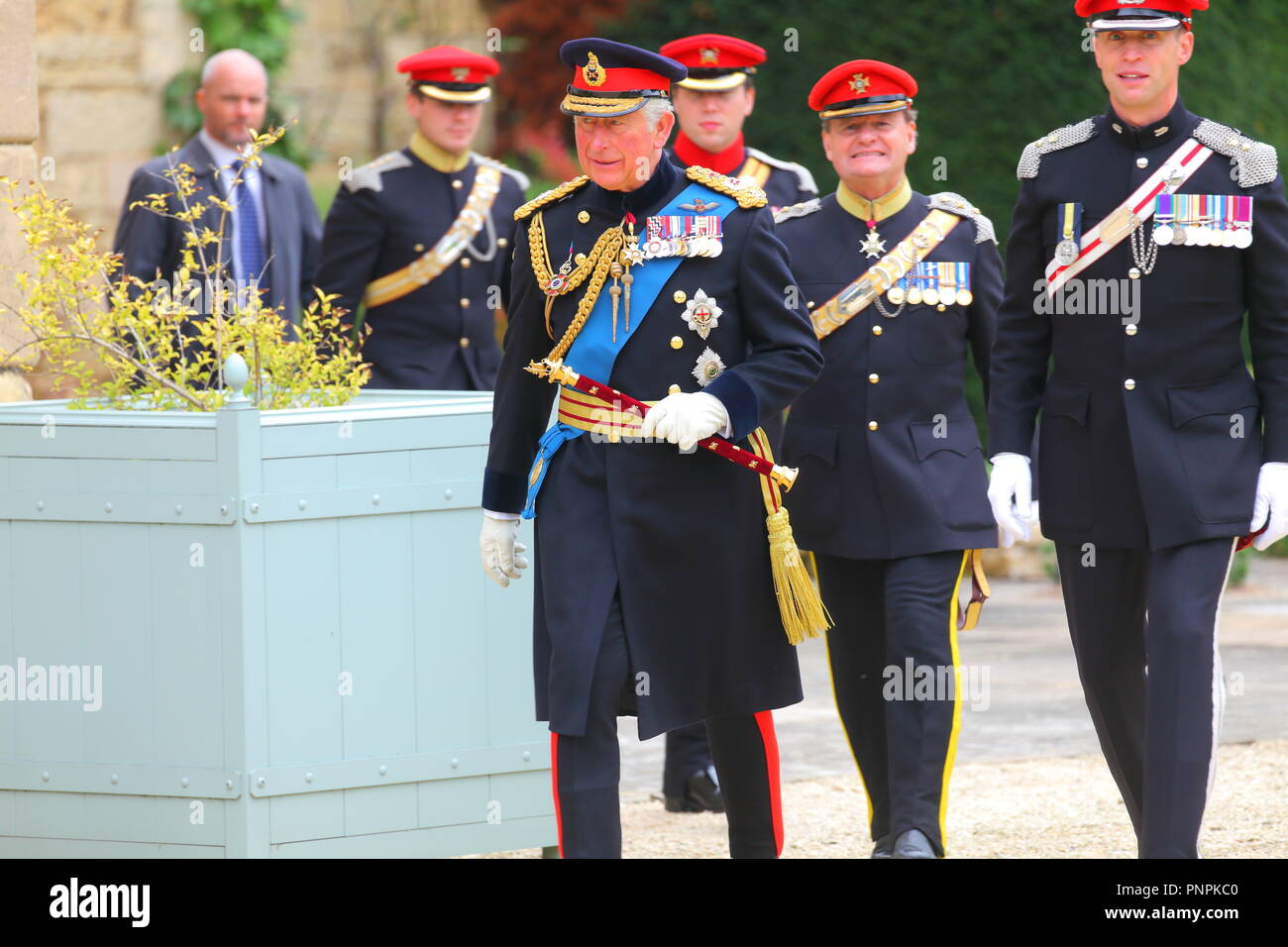 Leeds, UK. 22nd September 2018. Prince Charles visit to Bramham Park in ...