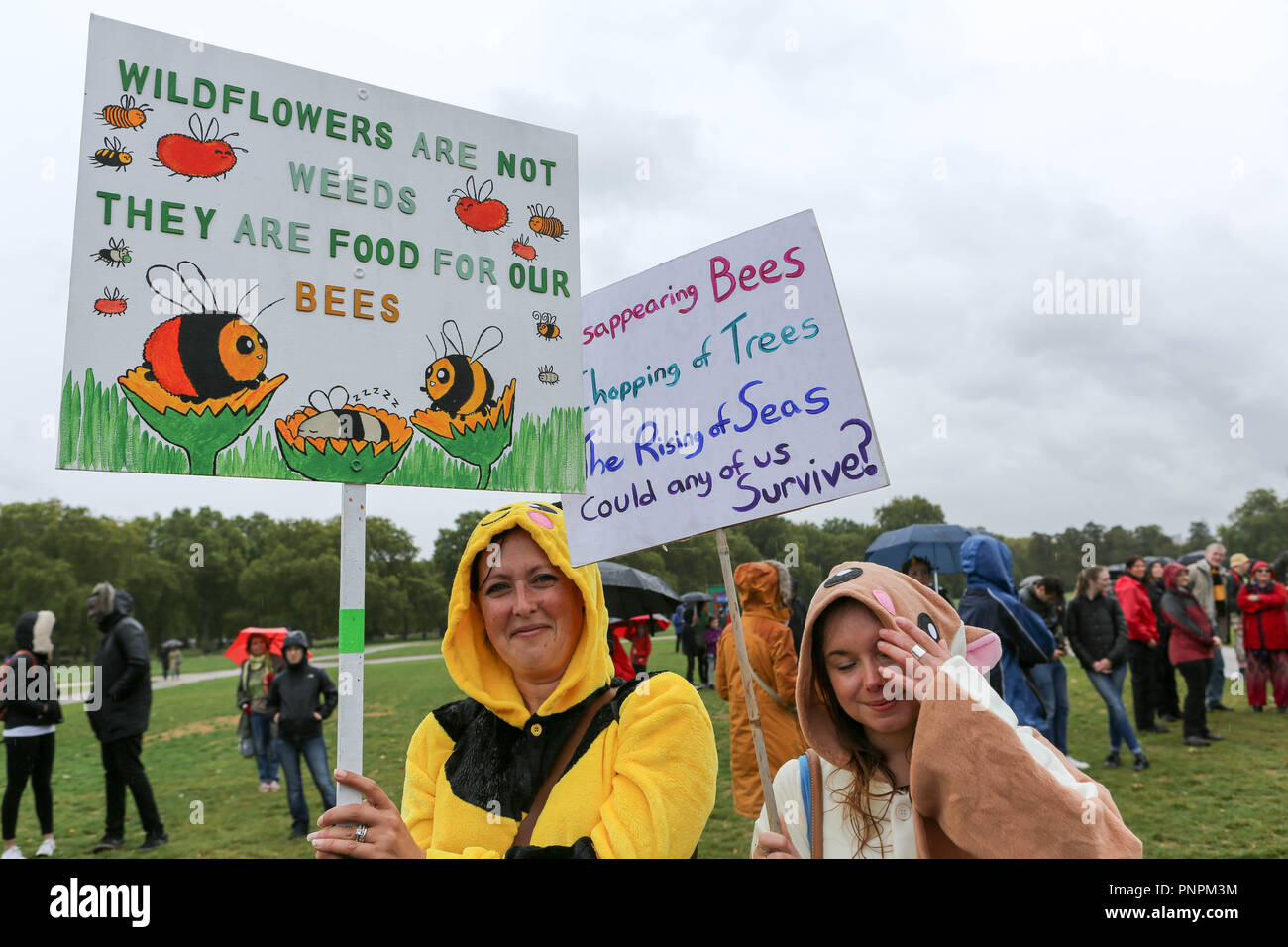 London, UK. 22nd Sept. 2018. A protest walk from London’s Hyde Park to ...