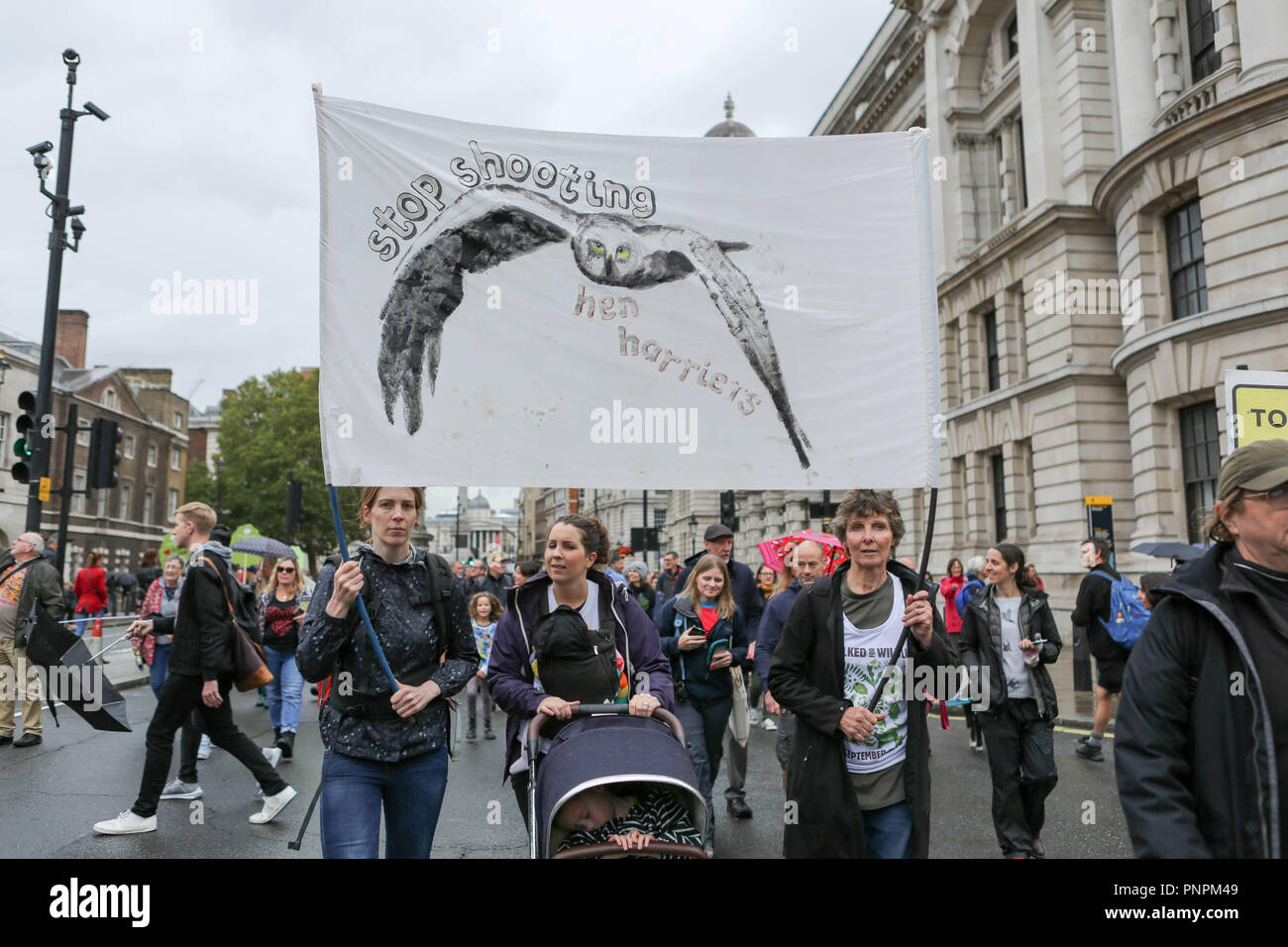 London, UK. 22nd Sept. 2018. A protest walk from London’s Hyde Park to ...