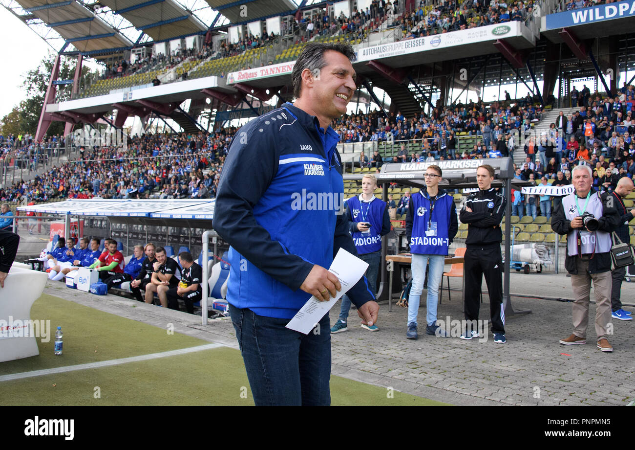 Karlsruhe, Deutschland. 22nd Sep, 2018. Coach Alois Schwartz (KSC ...