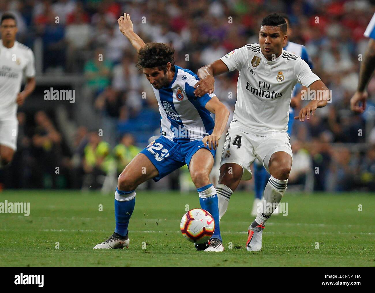Soccer match between Real Madrid and EspaÃ±ol of the 2018/2019 Spanish ...