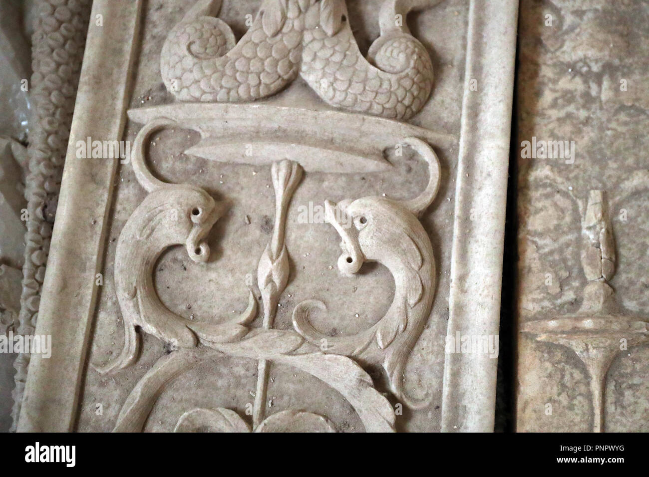 Palermo, part of the conservative restoration of the altar of the ...