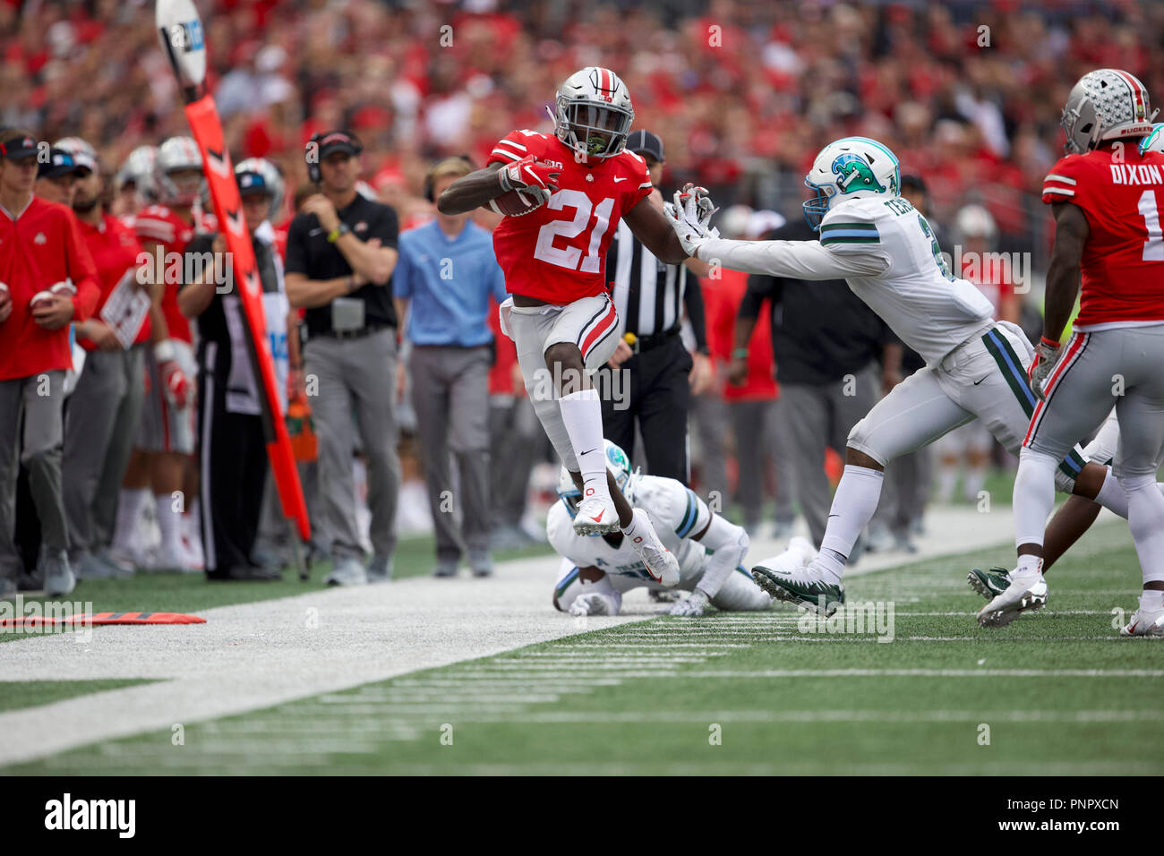 Columbus, Ohio, USA. 22nd Sep, 2018. Ohio State Buckeyes wide receiver ...