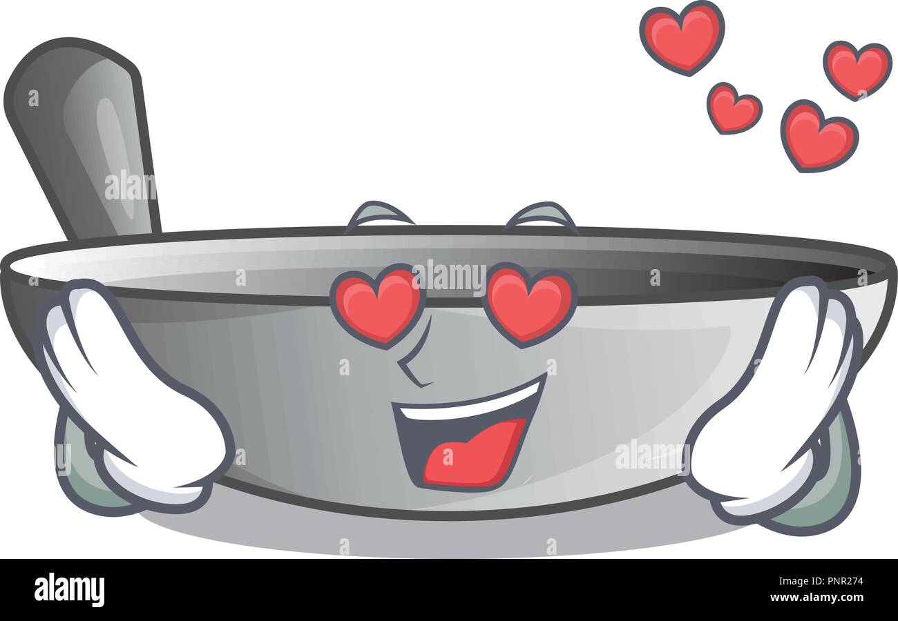 In love cartoon wok on the kitchen utensil Stock Vector Image & Art - Alamy