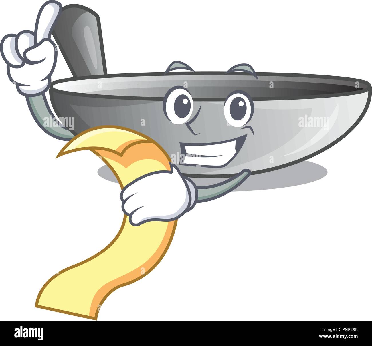With menu cartoon wok on the kitchen utensil Stock Vector Image & Art ...