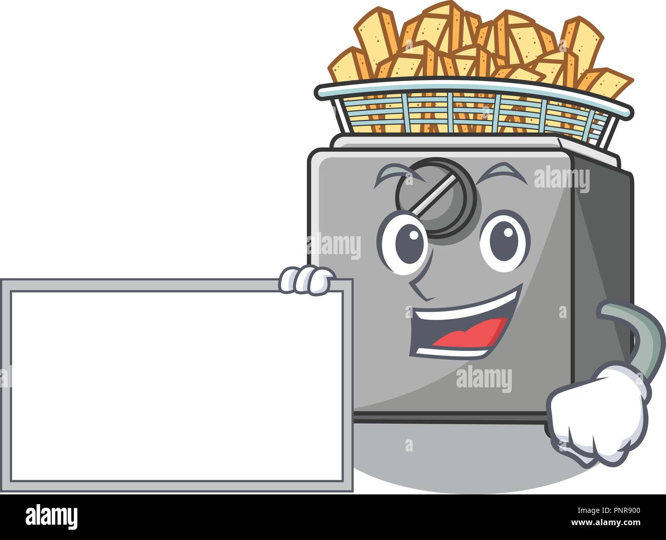 With board cartoon deep fryer in the kitchen Stock Vector Image & Art ...