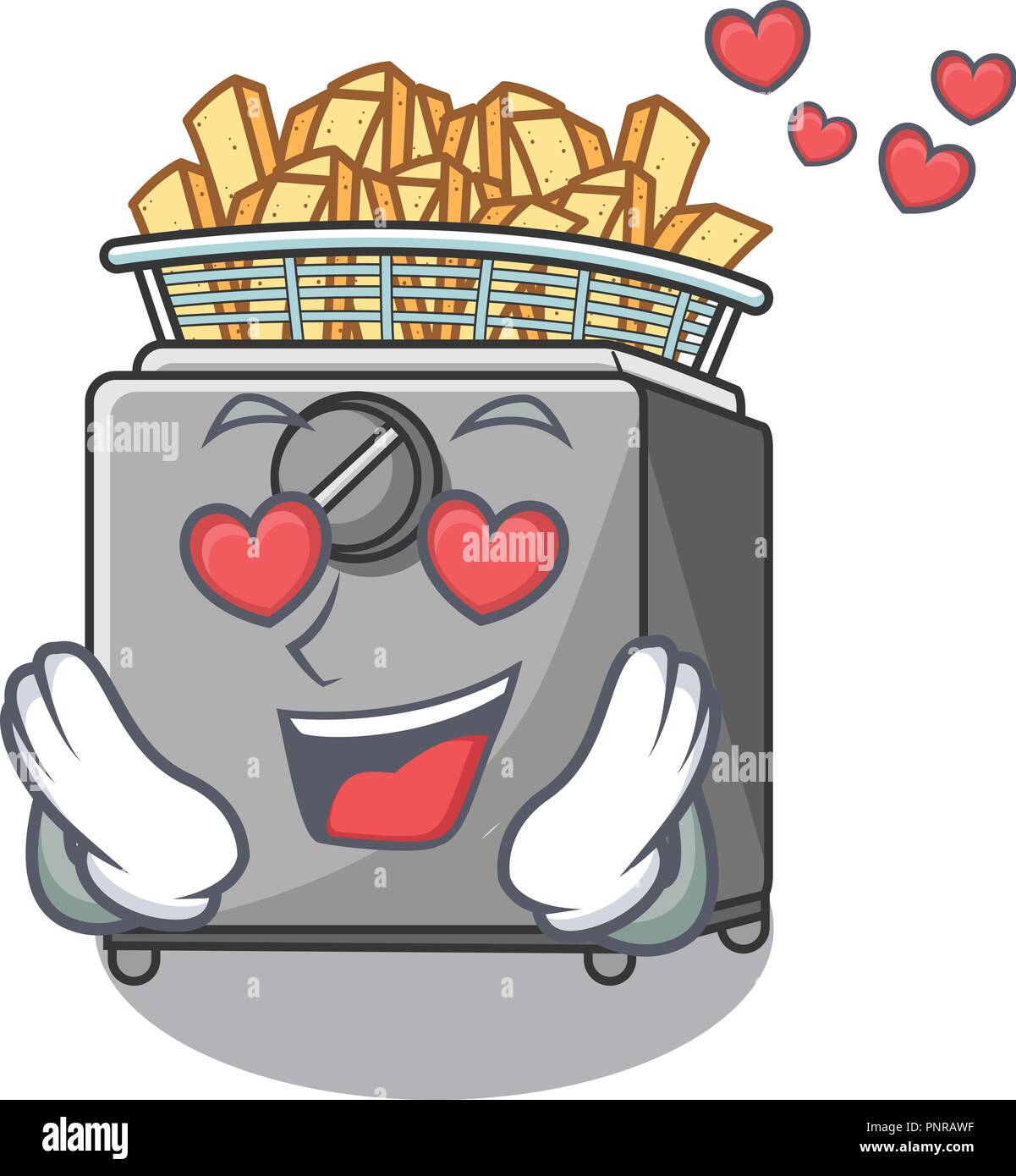 French fries in fryer Stock Vector Images - Alamy