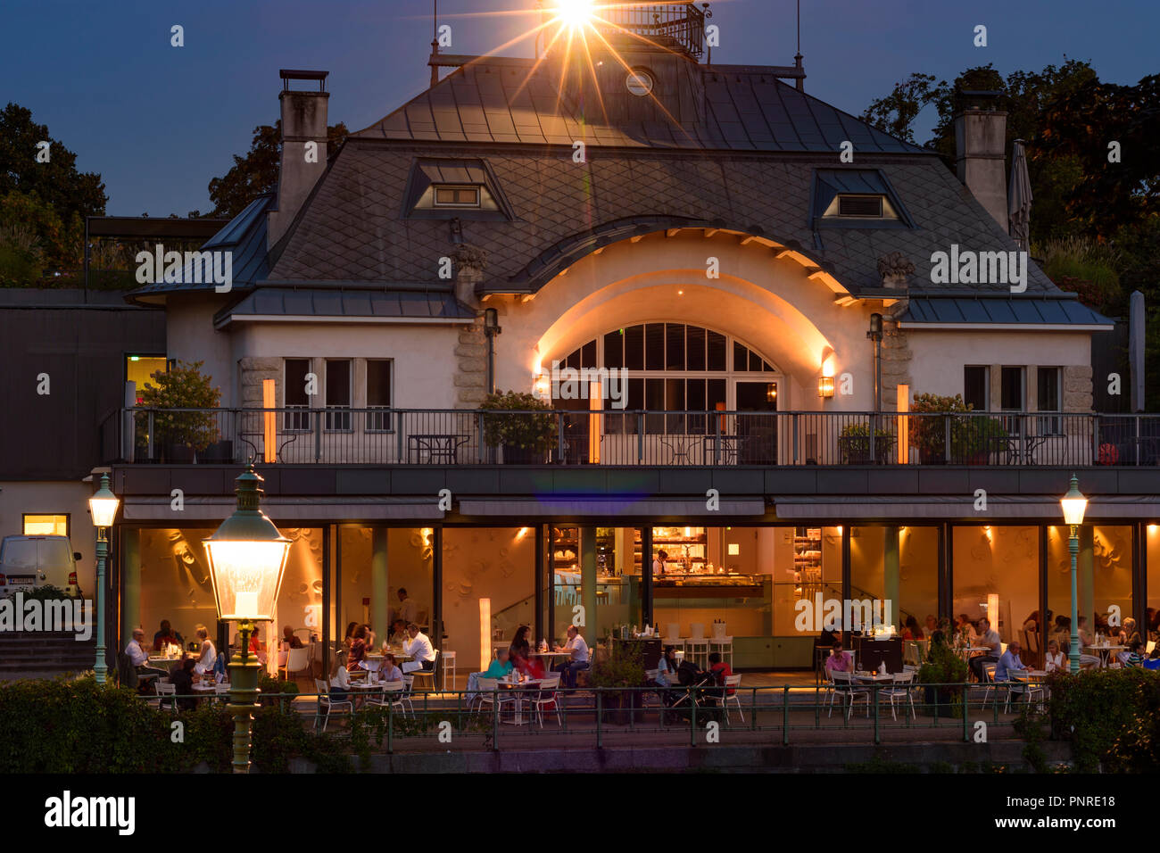 Wien, Vienna: park Stadtpark, restaurant Steirereck in Meierei im ...