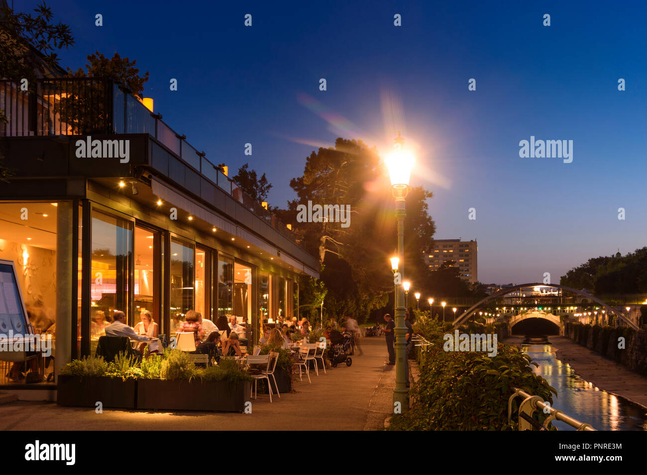 Wien, Vienna: park Stadtpark, restaurant Steirereck in Meierei im ...