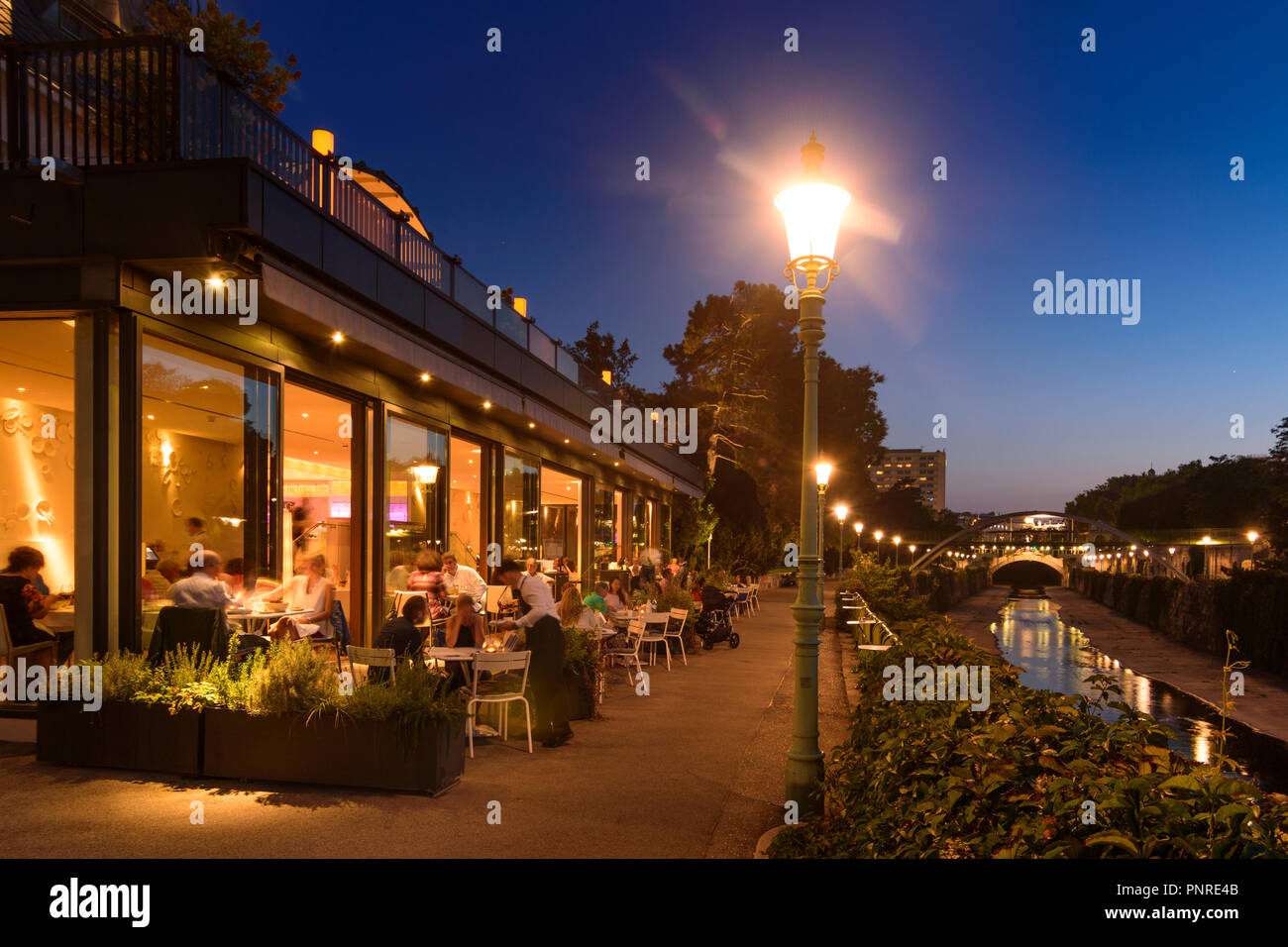 Wien, Vienna: park Stadtpark, restaurant Steirereck in Meierei im ...