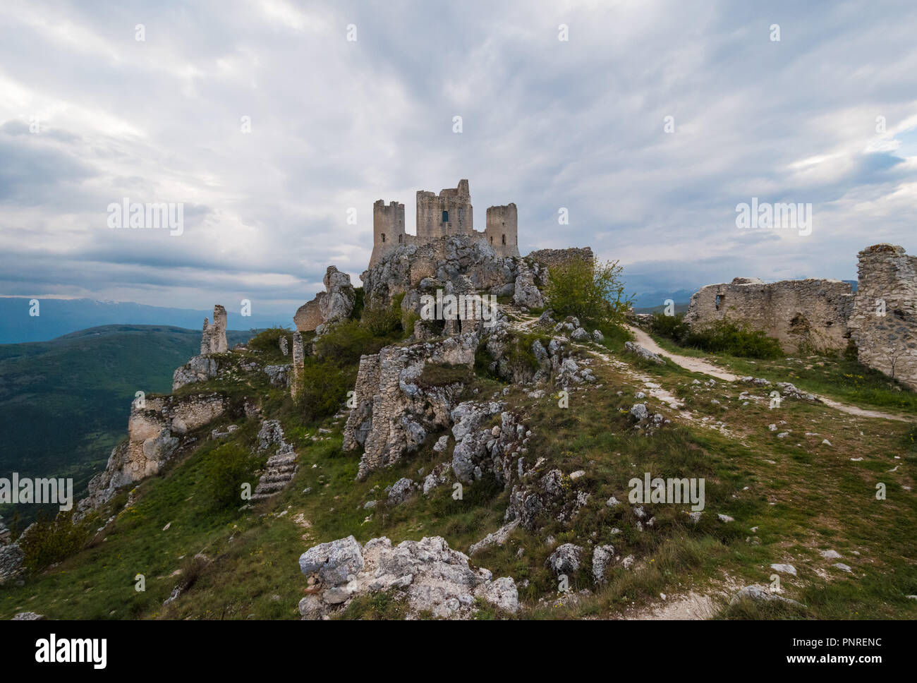Rocca Calascio (Italy) - The ruins and landscape of an old medieval ...