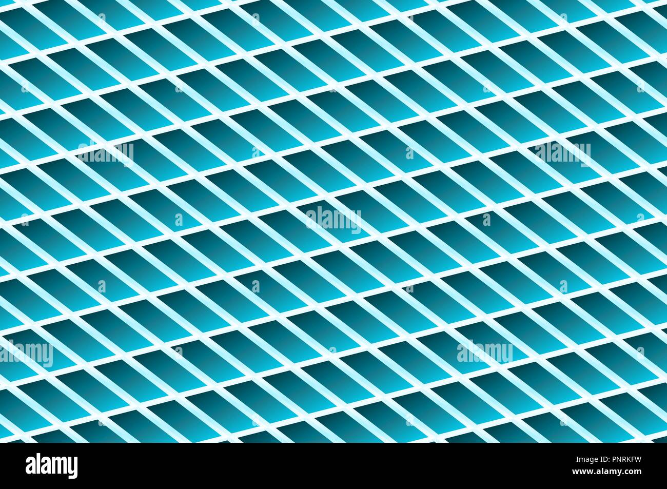 Diagonal symmetrical pattern of rectangles in light blue color with ...