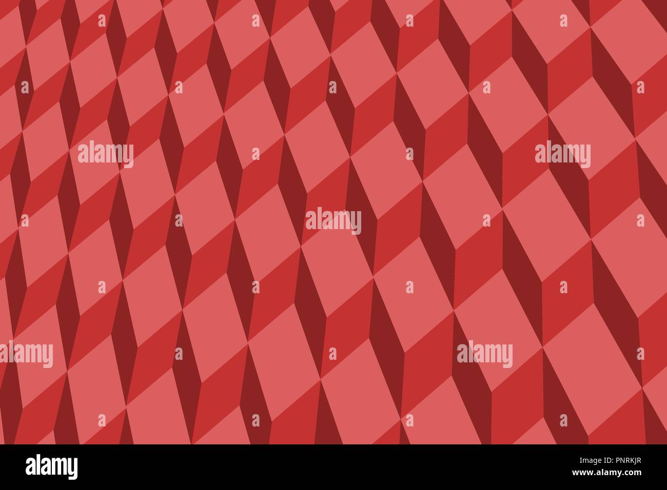 Abstract symmetrical pattern simulating three-dimensional cubes in dark ...