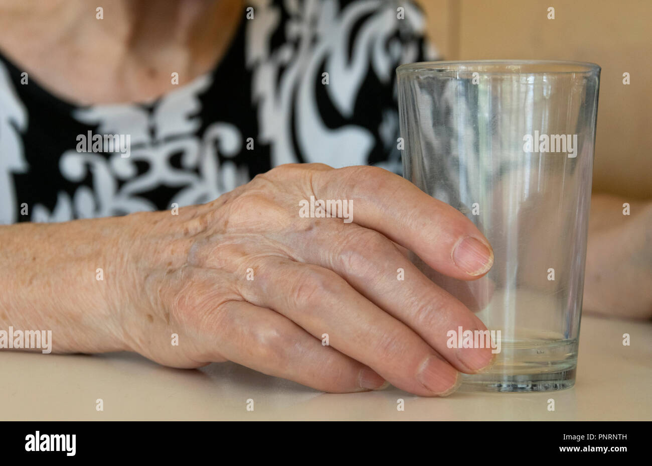 Old woman see with glass hi-res stock photography and images - Alamy