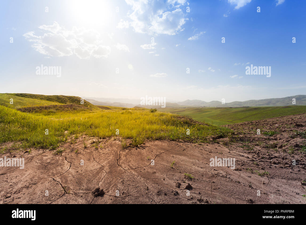 Landscape and nature around Qazvin and Tascht in Iran. One stop during ...