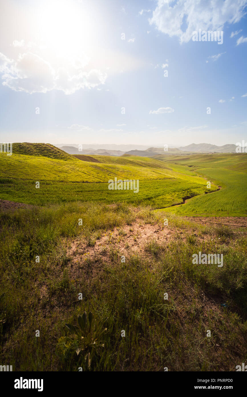 Landscape and nature around Qazvin and Tascht in Iran. One stop during ...