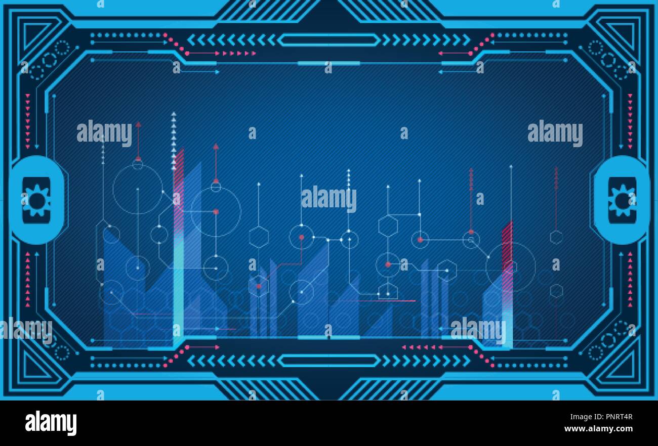 Graphical presentation computer panel, monitor, frame, control display ...