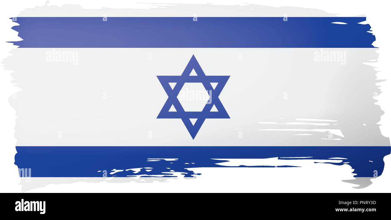 Israel flag, vector illustration on a white background Stock Vector ...
