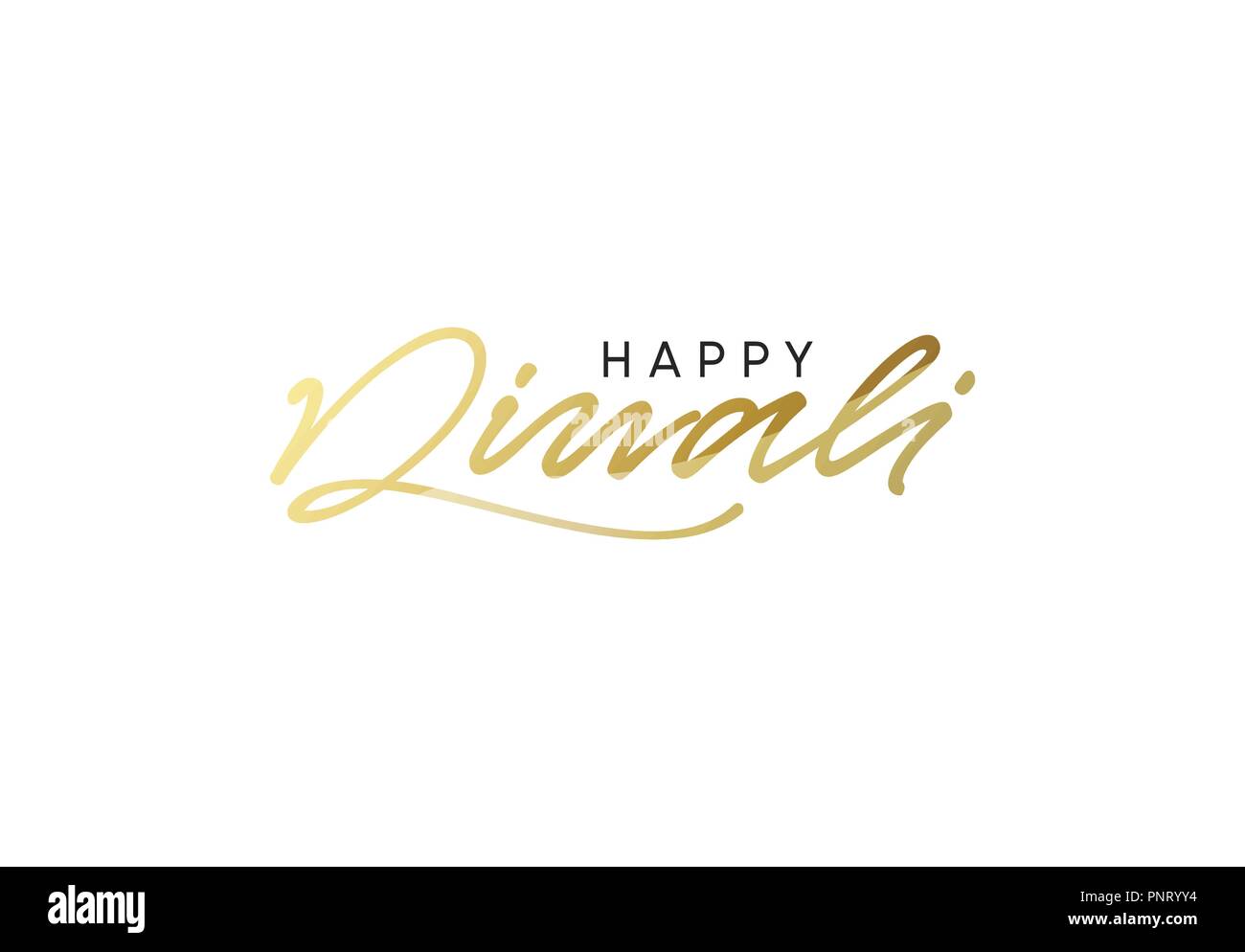 Happy Diwali. Handwritten lettering text isolated white background ...