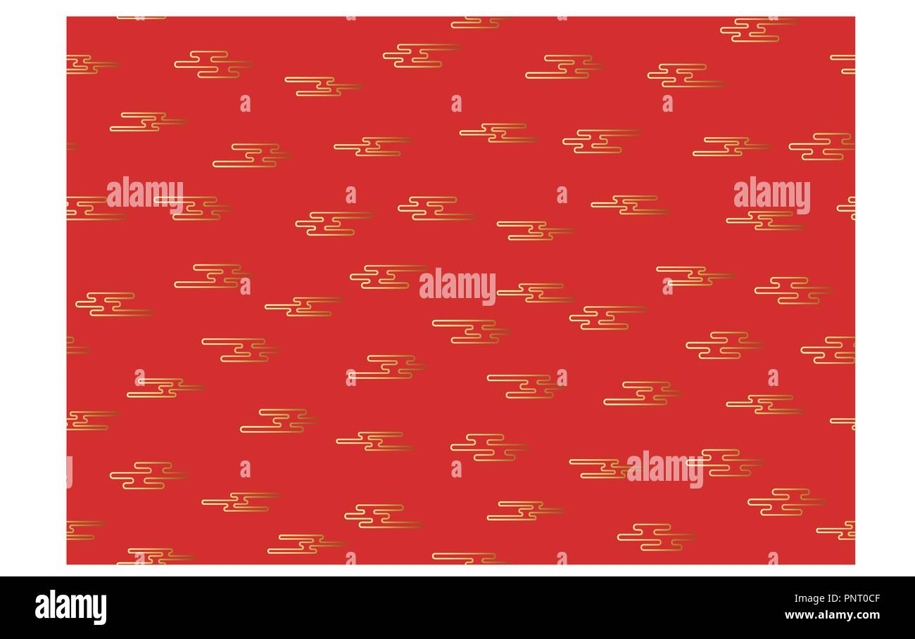 Seamless pattern of golden clouds in Chinese style Stock Vector Image ...