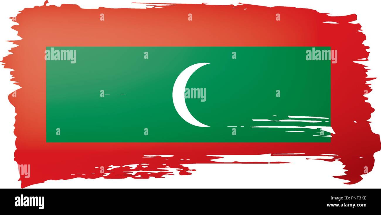 Maldives flag, vector illustration on a white background Stock Vector ...