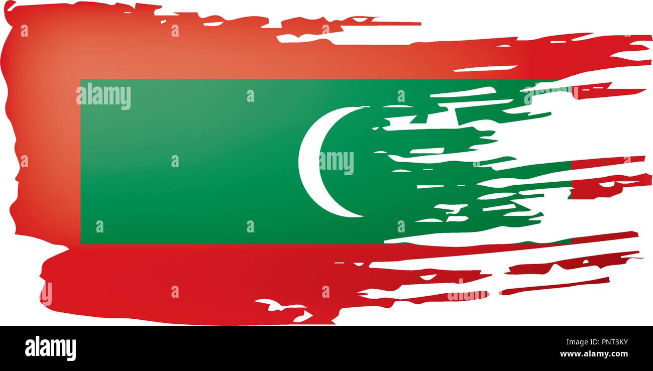 Maldives flag, vector illustration on a white background Stock Vector ...