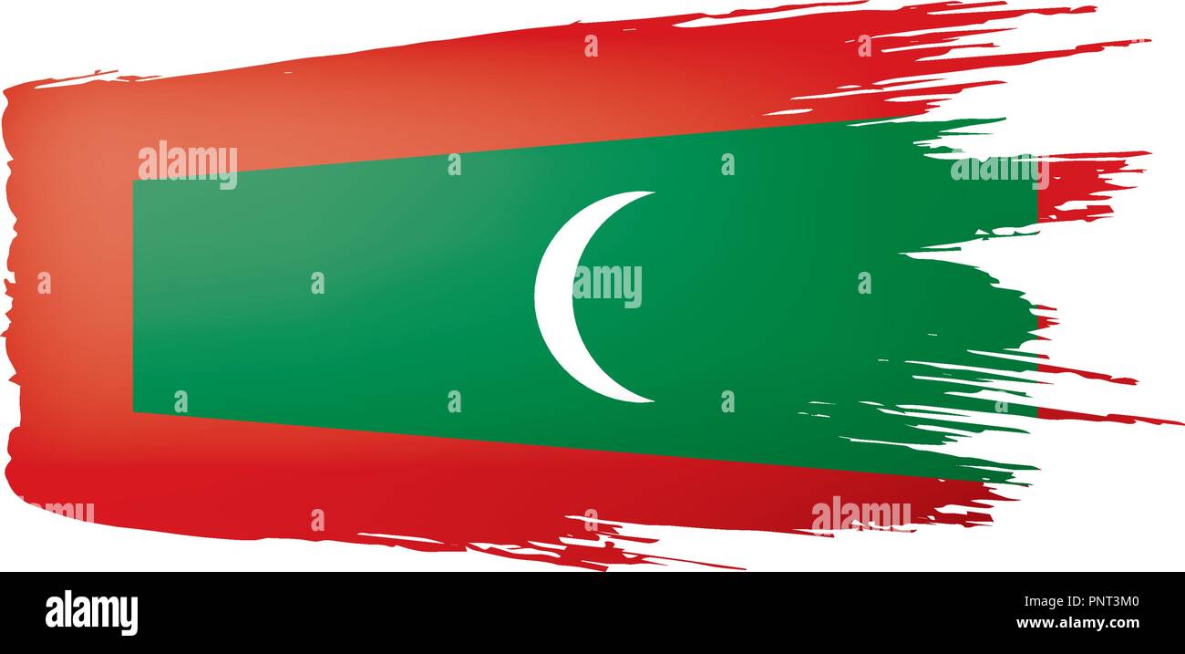 Maldives flag, vector illustration on a white background Stock Vector ...