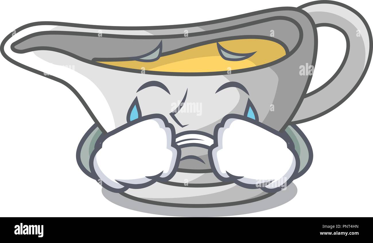 Crying cartoon sauce boat with turkey gravy Stock Vector Image & Art ...
