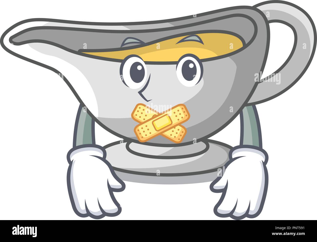 Silent cartoon sauce boat with cream sauce Stock Vector Image & Art - Alamy