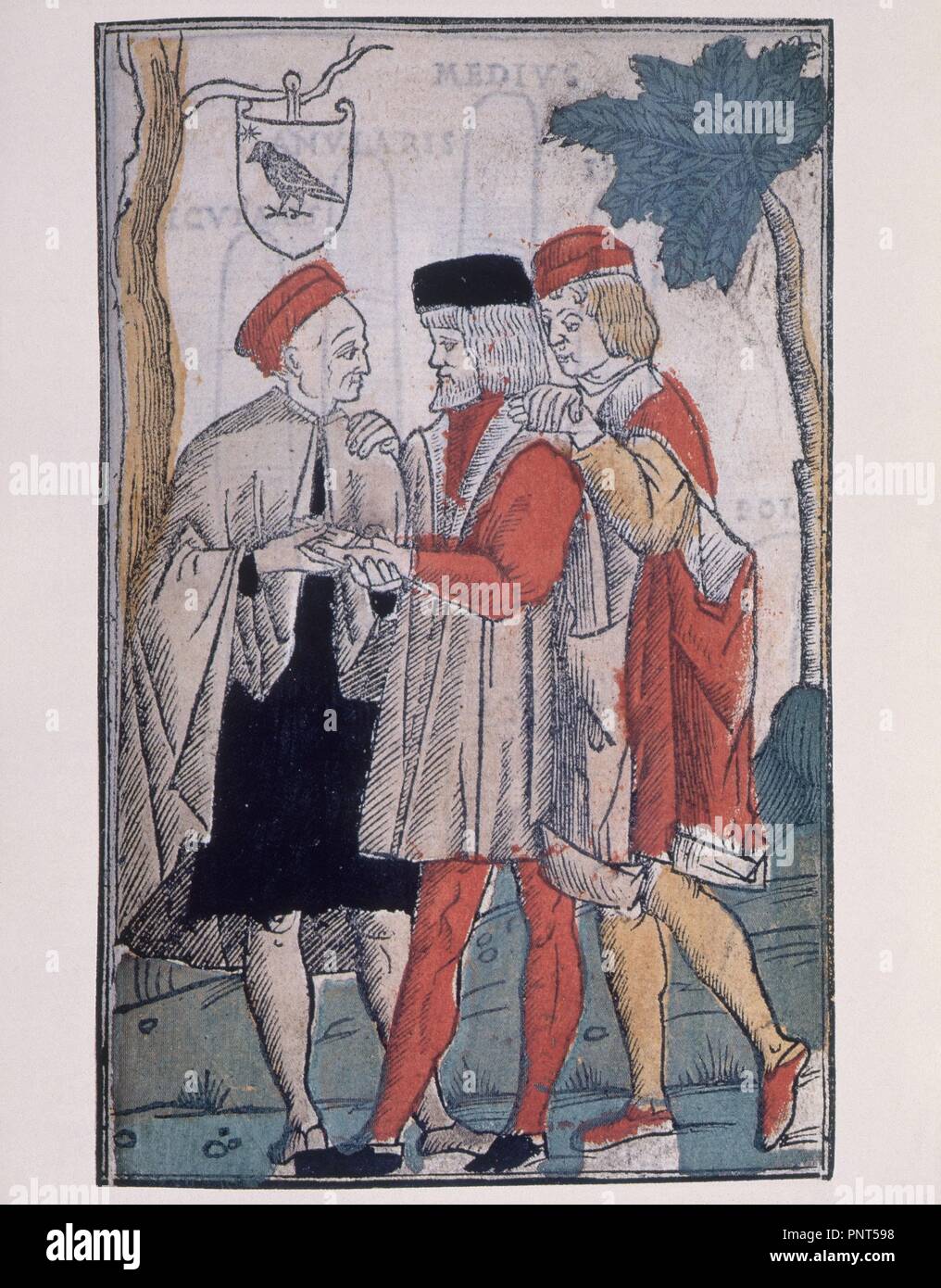 LECTURA DE LA MANO - GRABADO DE"CHIROMANTIA DE ANDREA CORVO" - 1581 ...