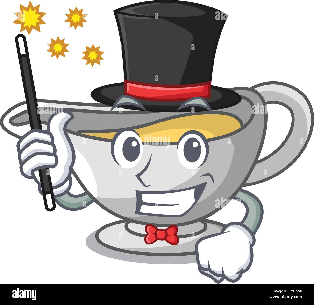 Magician cartoon sauce boat with cream sauce Stock Vector Image & Art ...