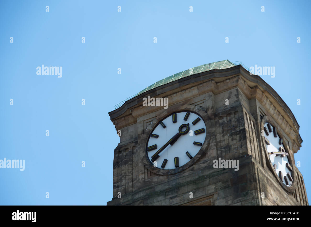 Clock Tower at 8 in Basel Switzerland Stock Photo - Alamy