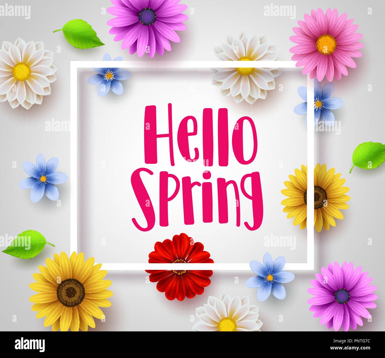 Boarder yellow flowers Stock Vector Images - Alamy