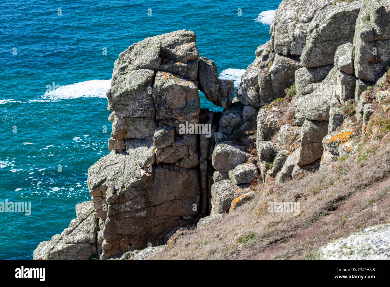 Close up Detail of Granite Rock Formations on the Cornish Coast Near ...