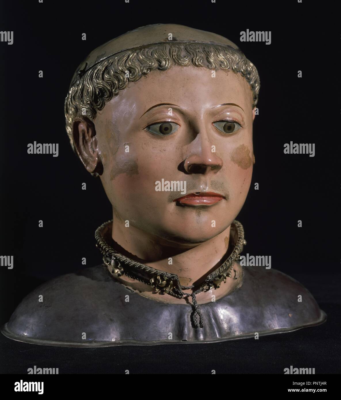 CABEZA RELICARIO DE SAN LORENZO - SIGLO XVI. Location: MONASTERIO ...