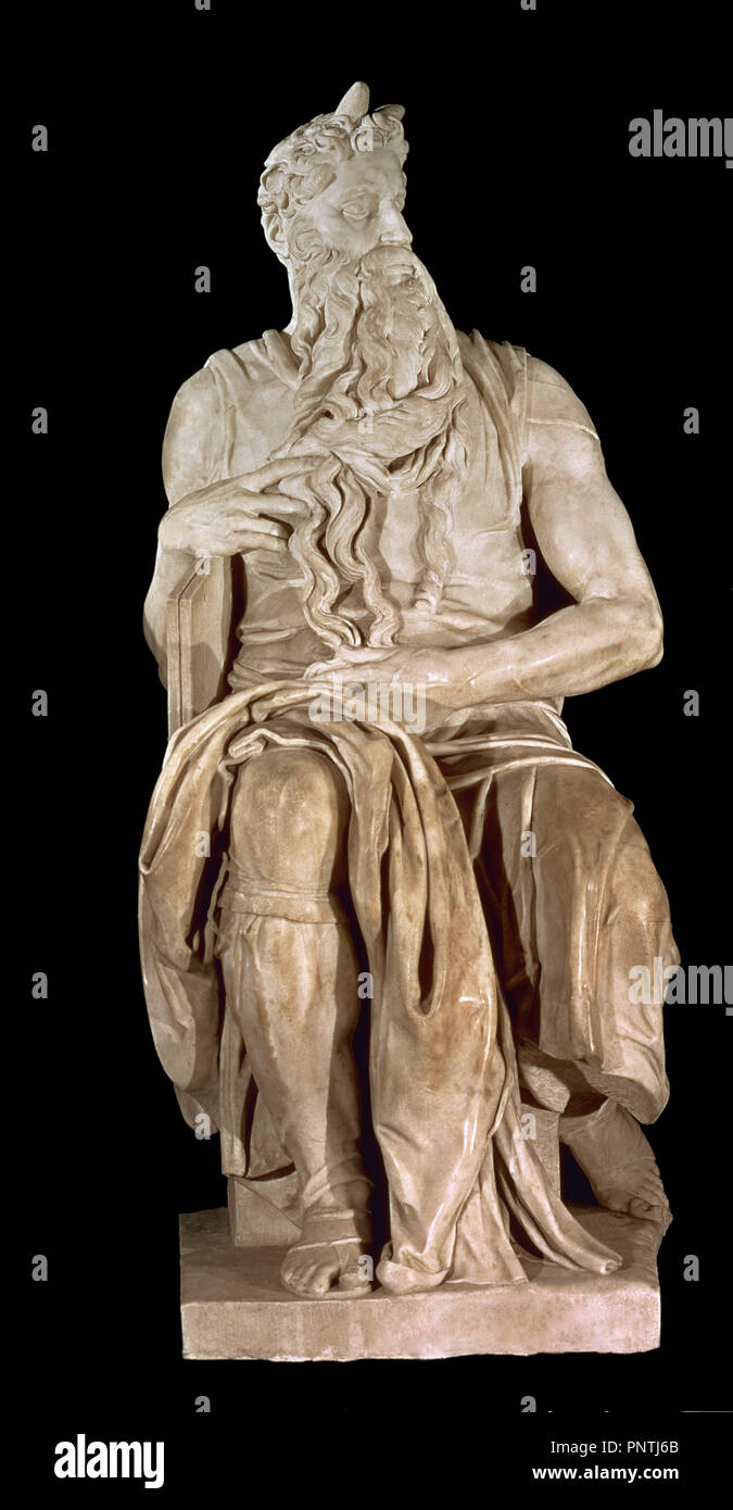 Italian school. Moses. Statue for the tomb of Pope Julius II. Rome ...