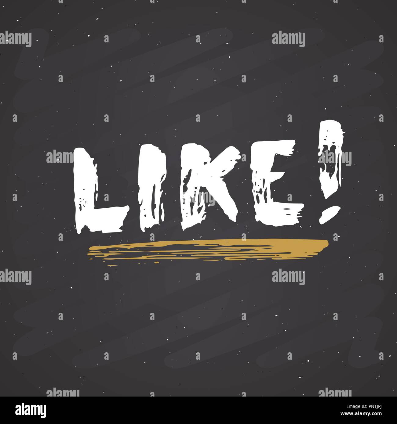 Like word handwritten chalkboard Stock Vector Images - Alamy