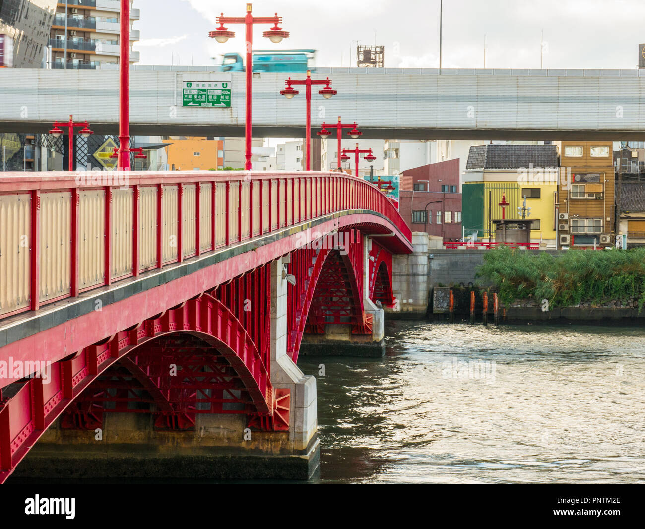 Tokyo, Japan. September 8, 2018. Azuma Bridge, Tokyo, Japan. An old ...