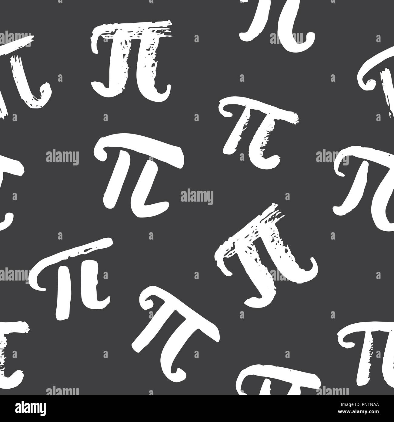 Pi symbol seamless pattern vector illustration. Hand drawn sketched ...