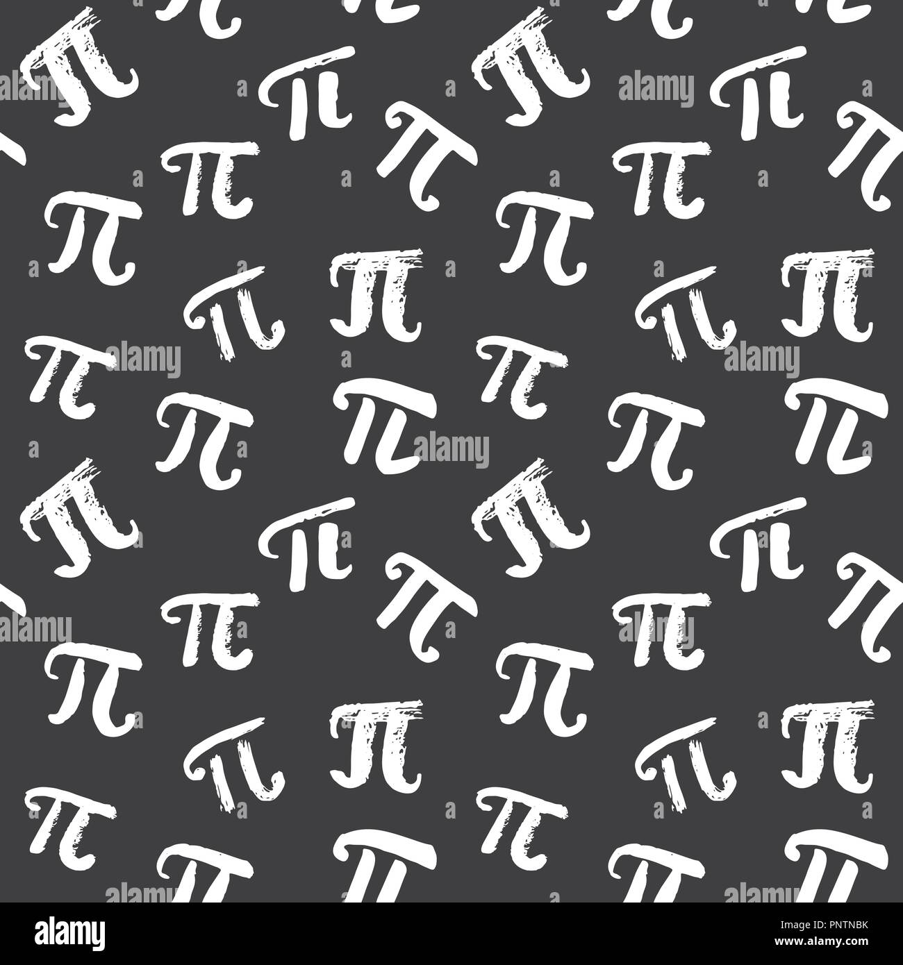 Pi symbol seamless pattern vector illustration. Hand drawn sketched ...