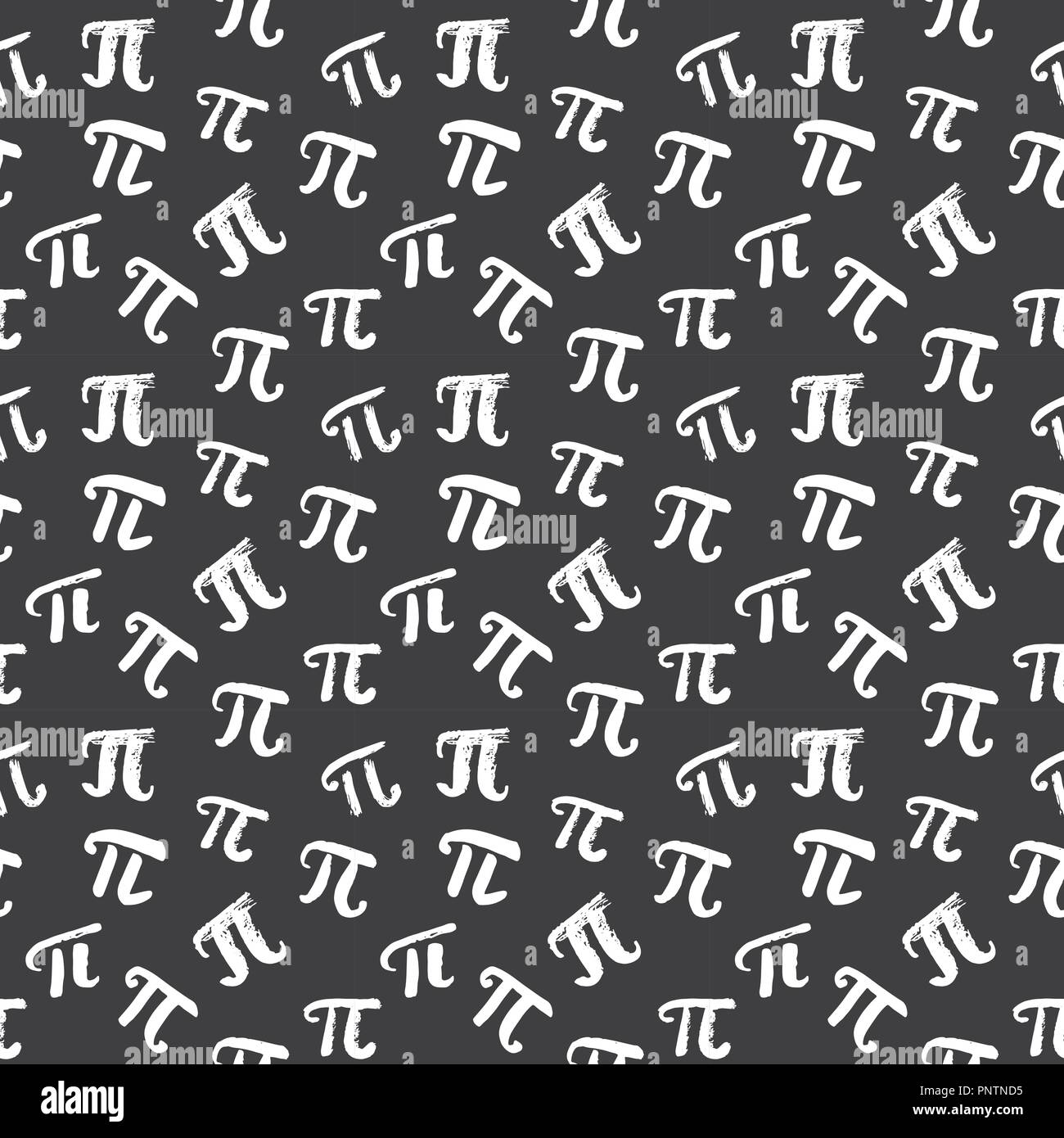 Pi symbol seamless pattern vector illustration. Hand drawn sketched ...