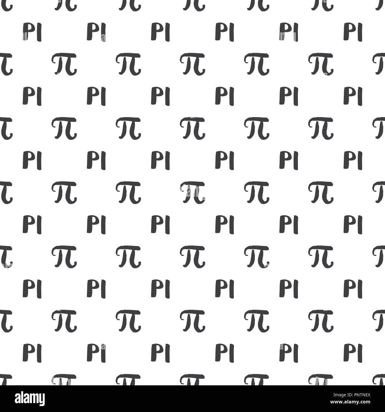 Pi symbol seamless pattern vector illustration. Hand drawn sketched ...