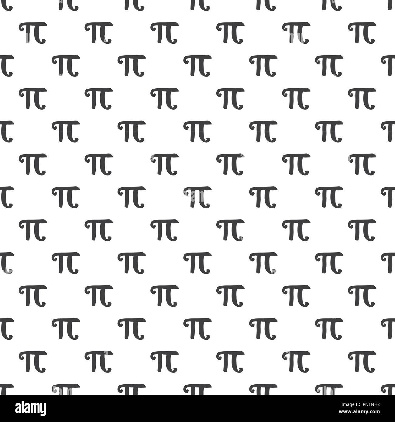 Pi symbol seamless pattern vector illustration. Hand drawn sketched ...