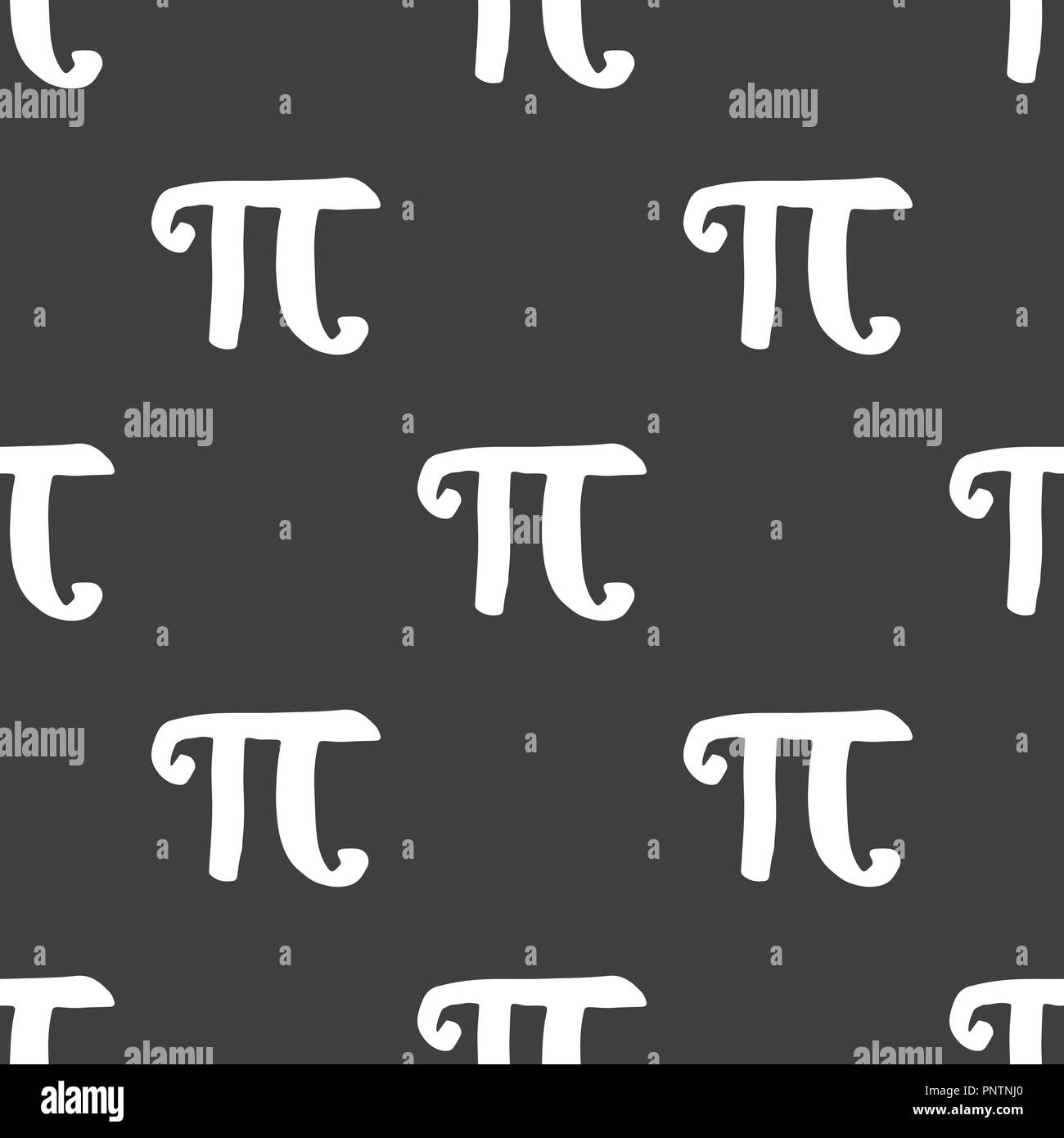 Pi symbol seamless pattern vector illustration. Hand drawn sketched ...