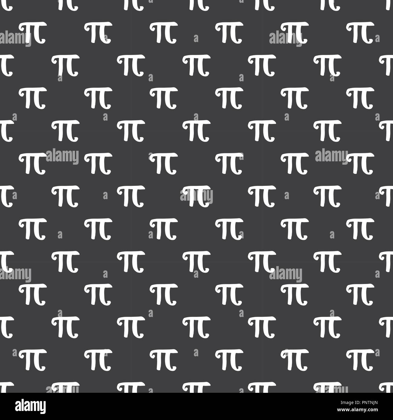 Pi symbol seamless pattern vector illustration. Hand drawn sketched ...
