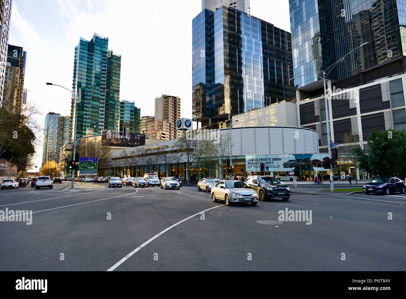 Southbank Boulevard and City road intersection, Melbourne VIC ...